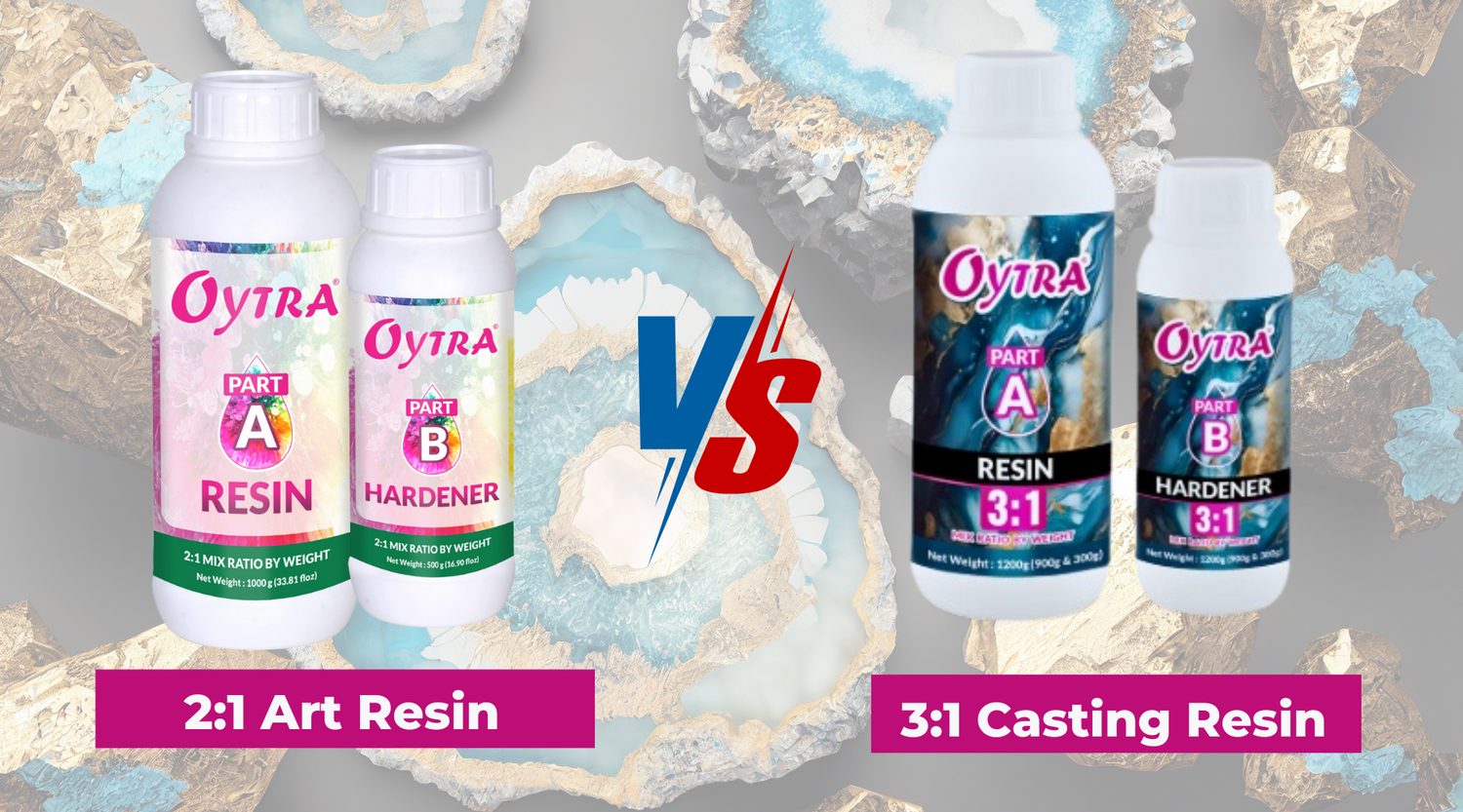 2:1 Art Resin vs 3:1 Casting Resin- Difference explained. – Oytra