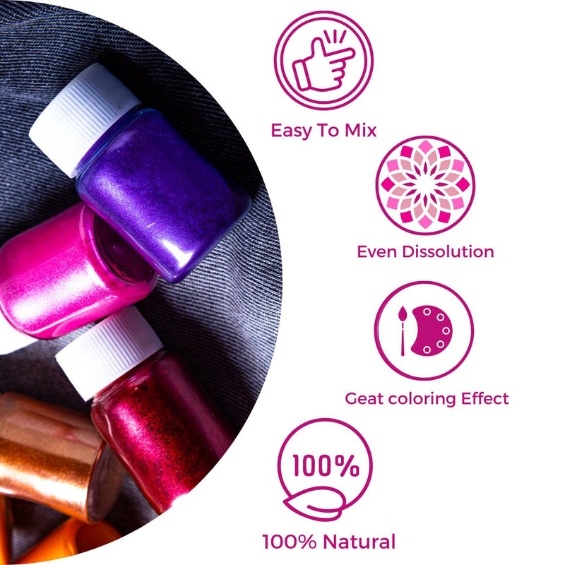 Set of 24 Colors Mica Powder - Oytra