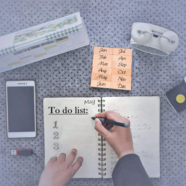 Oytra Diary Stamp Set,Wooden Rubber Simple Pattern Stamps