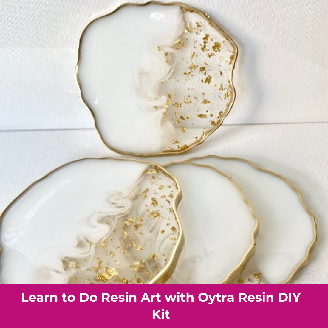 Oytra Resin Coaster Making Kit With Moulds and Tools for DIY Art & Cra