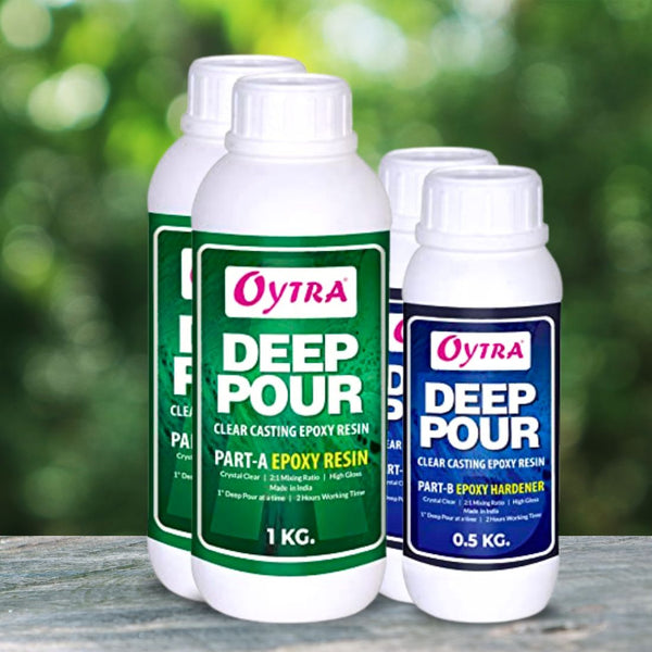 Oytra 3 Kgs Casting Resin Kit Deep Pour for Tabletop Deep Casts