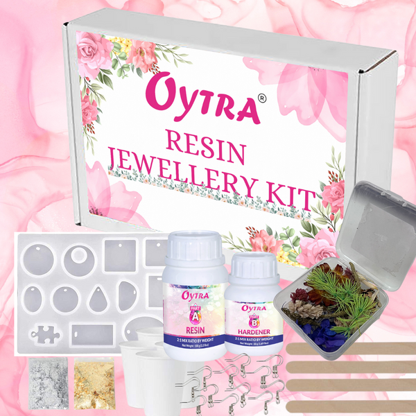 Resin Jewellery Making Materials Art Kit With Moulds And Tools - Oytra