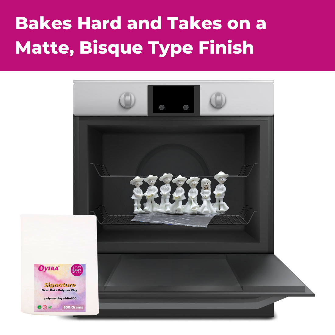 1 Kg Grams Pure White Polymer Oven Bake Clay SIGNATURE Series - Oytra
