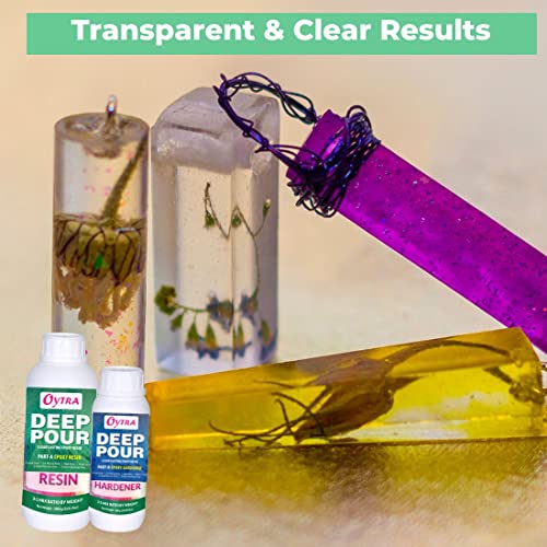 Oytra 1.5 Kgs Casting Resin Kit with Hardener Deep Pour for Tabletop