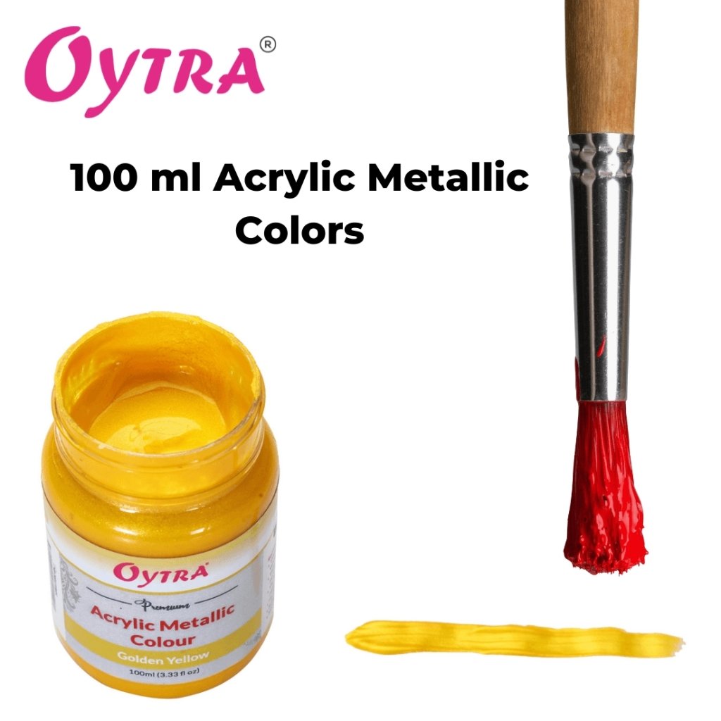 Acrylic Metallic Color Paints for Canvas Drawing Painting 100ml - Oytra