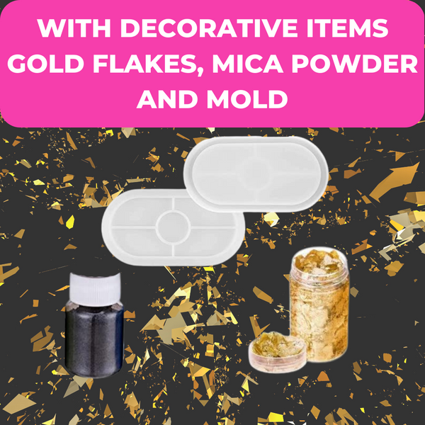 Resin Art Kit For Tray Making DIY Set Combo Hardener Mould, Flake and ...